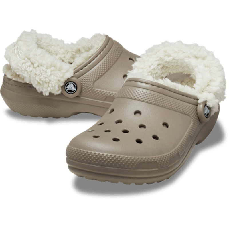 Crocs Classic Fleece Lined Clog in Mushroom