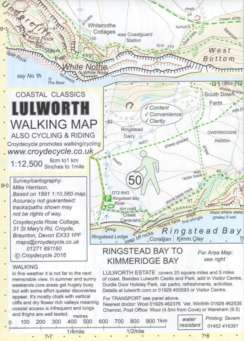 Croyde Cycle Lulworth Walking Map